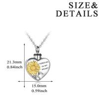 China Forever In My Heart Heart Sunflower Urn Perfume Necklace A Tribute with Unique Designs for sale