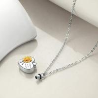China Forever In My Heart Heart Sunflower Urn Perfume Necklace A Tribute with Unique Designs for sale