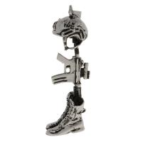 China Stainless Steel Vintage Helmet Boots Rifle Cremation Urn Pendant Necklace Ash Into Jewellery Gift for sale