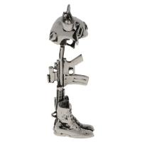 China Stainless Steel Vintage Helmet Boots Rifle Cremation Urn Pendant Necklace Ash Into Jewellery Gift for sale