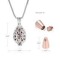 China Stainless Steel Necklace Fashionable Cremation Urn Keepsake Jewelry for Men and Women for sale