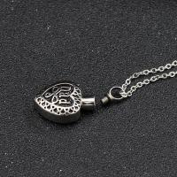 China Heart Shape Urn Necklace for Ashes Cremation Jewelry Keepsake Dad Memorial Pendants for sale