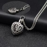 China Heart Shape Urn Necklace for Ashes Cremation Jewelry Keepsake Dad Memorial Pendants for sale