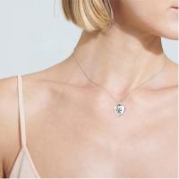 China 925 Sterling Silver Heart Paw Cremation Pendant Classic Style and CNC Inlay Technology for sale