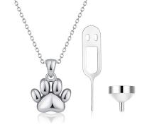 China Gift 925 Sterling Silver Paw Cremation Pendant Cremation Jewelry for sale