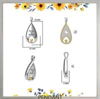 China Jewelry Type Pendants or Charms 925 Sterling Silver Waterdrop Cremation Pendant for sale