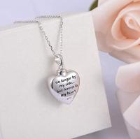 China 925 Sterling Silver Heart Cremation Pendant Cremation Jewelry for Keepsake for sale