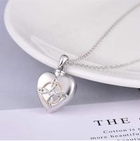 China 925 Sterling Silver Heart Cremation Pendant Cremation Jewelry for Keepsake for sale