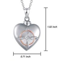 China 925 Sterling Silver Heart Cremation Pendant Cremation Jewelry for Keepsake for sale