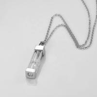 China Jewelry Main Material 316L Stainless Steel Timeless Hourglass Glass Cremation Pendant for sale