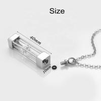 China Jewelry Main Material 316L Stainless Steel Timeless Hourglass Glass Cremation Pendant for sale