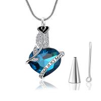China Heart Shape Cremation Jewelry Keepsake Holder Necklace Stainless Steel Urn for Ashes for sale