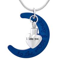China Charm Pendants for Men I Love You to the Moon and Back Urn Cremation Pendant Necklace for sale