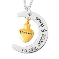 China Charm Pendants for Men I Love You to the Moon and Back Urn Cremation Pendant Necklace for sale