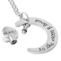 China Charm Pendants for Men I Love You to the Moon and Back Urn Cremation Pendant Necklace for sale