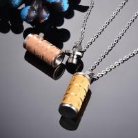 China Modern Memorial Stainless Steel Fashion Buddhism Cylinder Necklace Pendant for Mens Womens Ash Keepsake Cremation Jewelry for sale