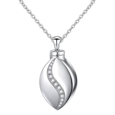 China Waterdrop Stainless Steel Cremation Ashes Memorial Locket for Keepsake Urn Pendant for sale