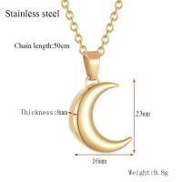 China Unique Designs Moon Urn Necklace Stainless Steel Memorial Lockets for Ashes Keepsakes for sale