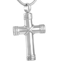 China Women's Gold Personalized Cross Pendant Necklace For Ashes Urn Cremation Jewelry for sale