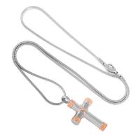 China Women's Gold Personalized Cross Pendant Necklace For Ashes Urn Cremation Jewelry for sale