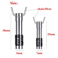 China Rose Gold Plated Love Cylinder Pendant Stainless Steel Cremation Memorial Necklace for sale