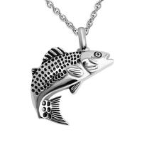 China 4 Colors Fish Cremation Jewelry for Ashes Excellent Stainless Steel Keepsake Necklace for sale