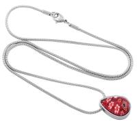 China Water Drop Memorial Jewelry Funeral Keepsake Urn Ashes Stainless Steel Inlay Necklace for sale