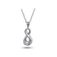 China Infinity Love Ash Memorial Keepsake Stainless Steel Urn Pendant Necklace Cremation Jewelry for sale
