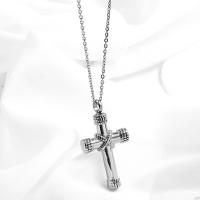 China Stainless Steel Funeral Cremation Cross Pendant Urn Necklace Memorial Keepsake Jewelry for sale