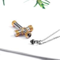 China Stainless Steel Funeral Cremation Cross Pendant Urn Necklace Memorial Keepsake Jewelry for sale
