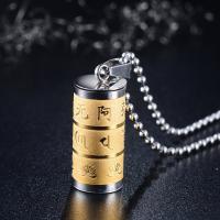 China Prayer Wheel Pendant Perfume Ashes Pendant for Buddhist Devotion in Stainless Steel for sale