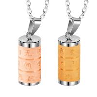China Prayer Wheel Pendant Perfume Ashes Pendant for Buddhist Devotion in Stainless Steel for sale