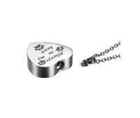 China Always in My Heart Footprint Stainless Steel Heart Pendant for Women's Remembrance for sale