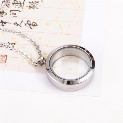 China Stainless Steel Cremation Round Urn Necklace Ashes Jewelry for Women Men Pet Keepsake Pendant Memorial Locket Ash Holder for sale
