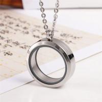 China Stainless Steel Cremation Round Urn Necklace Ashes Jewelry for Women Men Pet Keepsake Pendant Memorial Locket Ash Holder for sale