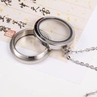 China Stainless Steel Cremation Round Urn Necklace Ashes Jewelry for Women Men Pet Keepsake Pendant Memorial Locket Ash Holder for sale