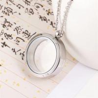 China Stainless Steel Cremation Round Urn Necklace Ashes Jewelry for Women Men Pet Keepsake Pendant Memorial Locket Ash Holder for sale