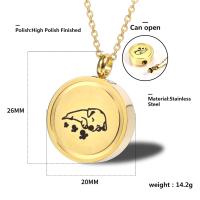 China Stainless Steel Pet Cremation Memorial Pendant Dog Sleeping Urn Necklace for Ashes for sale