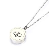China Stainless Steel Pet Cremation Memorial Pendant Dog Sleeping Urn Necklace for Ashes for sale