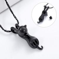 China Stainless Steel Cute Kitten Perfume Bottle Animal Memorial Urn Pendant Unique Picture for sale