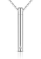 China Stainless Steel Perfume Bottle Pendant with Drilled Inner Hole Fine Cylinder Design for sale