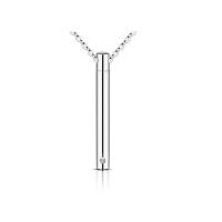 China Stainless Steel Perfume Bottle Pendant with Drilled Inner Hole Fine Cylinder Design for sale