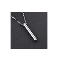 China Stainless Steel Perfume Bottle Pendant with Drilled Inner Hole Fine Cylinder Design for sale