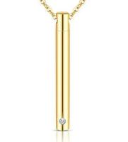 China Stainless Steel Perfume Bottle Pendant with Drilled Inner Hole Fine Cylinder Design for sale