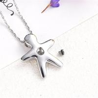 China Stainless Steel Memorial Jewelry Necklace Featuring CNC Inlay Technology and Body Shape for sale