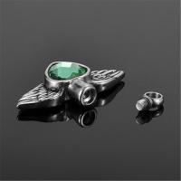 China Stainless Steel Green Birthstone Heart Cremation Urn Pendant for Provide Mould Making for sale
