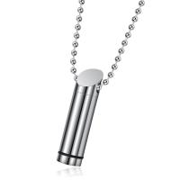 China Stainless Steel Cylindrical Fashion Perfume Bottle Pendant Necklace for Elegant Look for sale