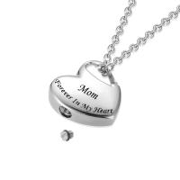 China CLASSIC Stainless Steel Heart Pendant Keepsake Urn Necklace For Memorial Ashes Jewelry for sale
