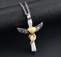 China Unique Design Stainless Steel Openable Love Cross Pendant Fashionable Style Necklace for sale