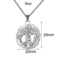 China Tree of Life Pendant Necklace with Ashes Compartment in Stainless Steel Vintage Style for sale